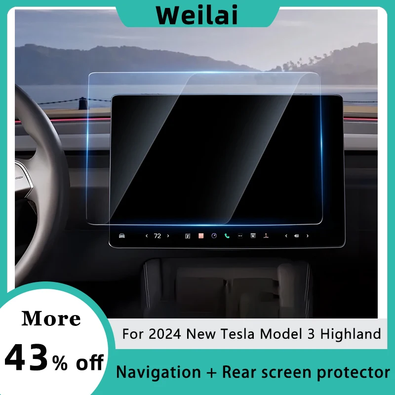 Tempered-Glass-Screen-Protector-for-New-Tesla-Model-3-Highland-2024 ...