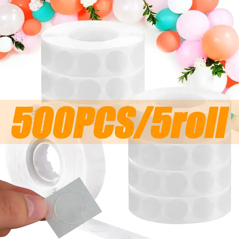 Double Sided Clear Sticky Point Tape Balloon Glue Dot Adhesive Birthday ...