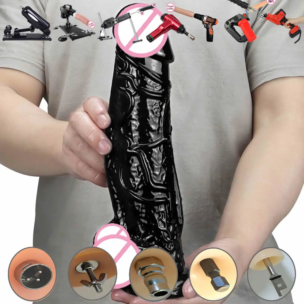 Advanced-Super-Big-Sex-Machine-Attachment-Anal-Plug-Accessories-Black-Realistic-Dildo-Sex-Love ...
