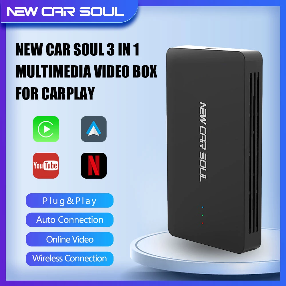 Wireless Carplay Multimedia Box Adapter Android Auto Dongle Car Player ...