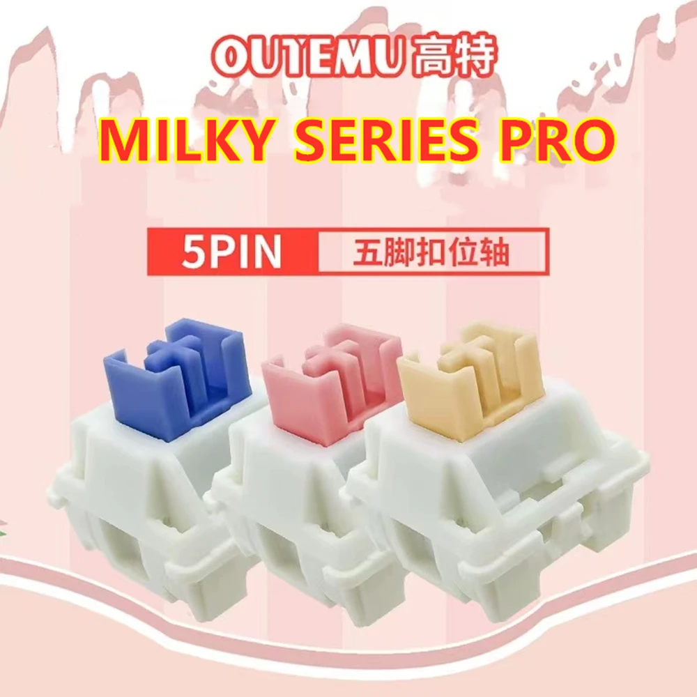 Outemu-Cream-Blue-Pink-Yellow-Switches-Lubed-Mechanical-Keyboard-Switch ...