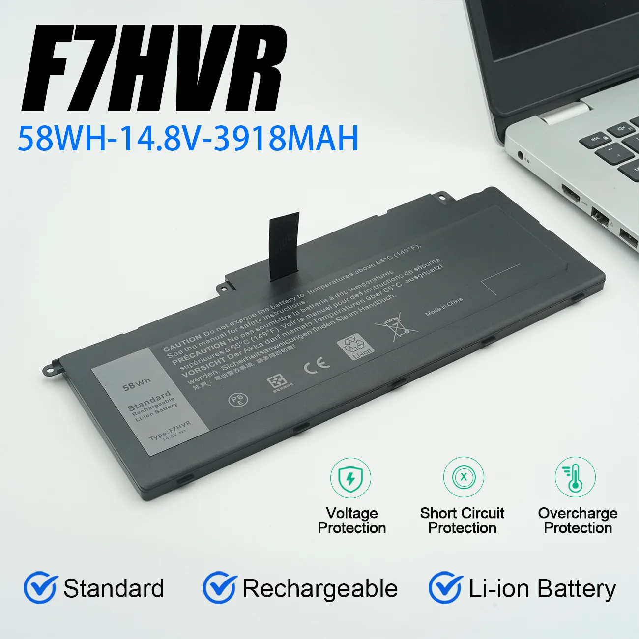F7HVR Laptop Battery for Dell Inspiron 17 7737 15 7537 Series G4YJM ...