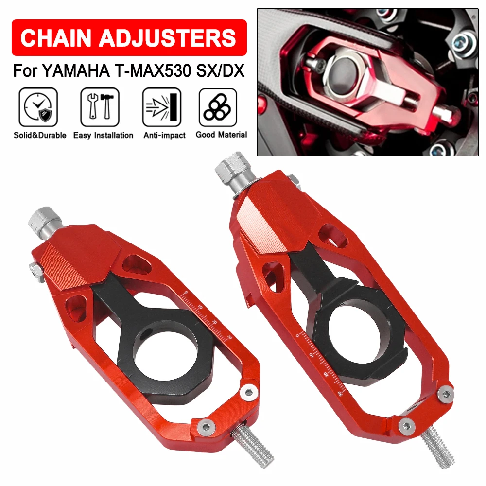 For-Yamaha-T-MAX-530-TMAX530-SX-DX-Motorcycle-Rear-Axle-Chain-Adjuster ...