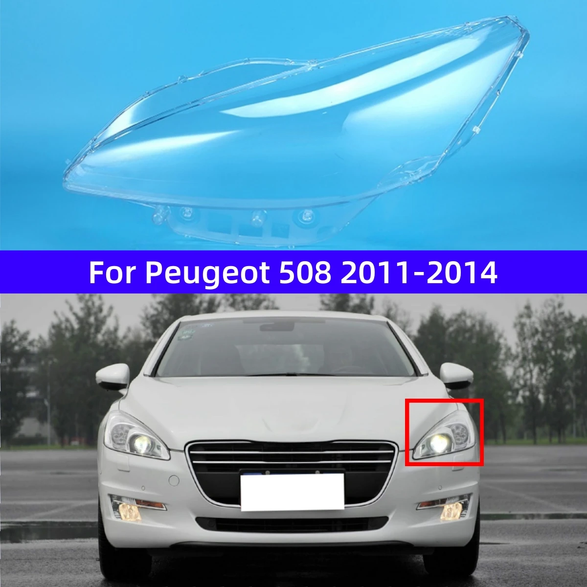 For Peugeot 508 2011 2012 2013 2014 Auto Accessories Headlights Lamp ...