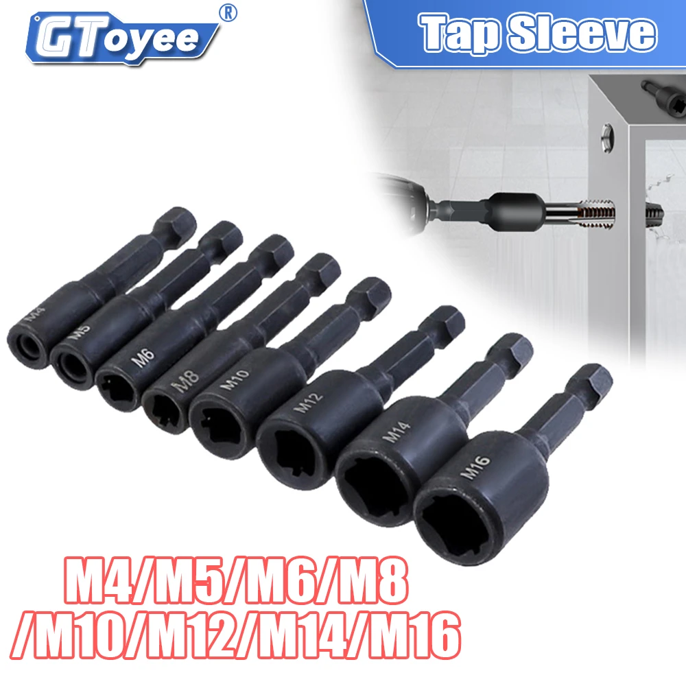 M4-m16 Screw Tap Die Socket Adapter 1/4'' Hex Shank Metric Screw Tap ...