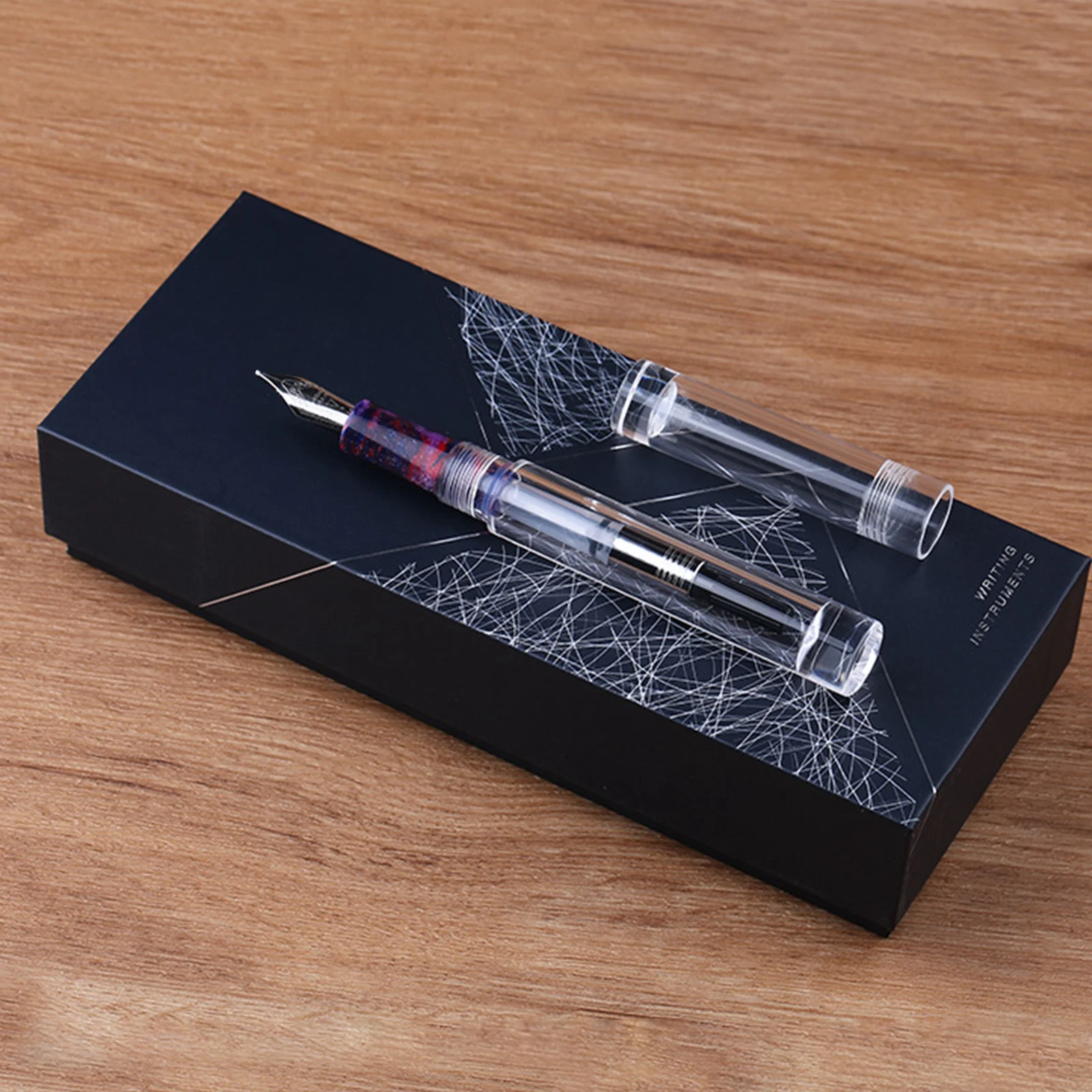 MAJOHN-C1-Transparent-Eyedropper-Fountain-Pen-EF-F-M-Nibs-Ink-Pen-for ...