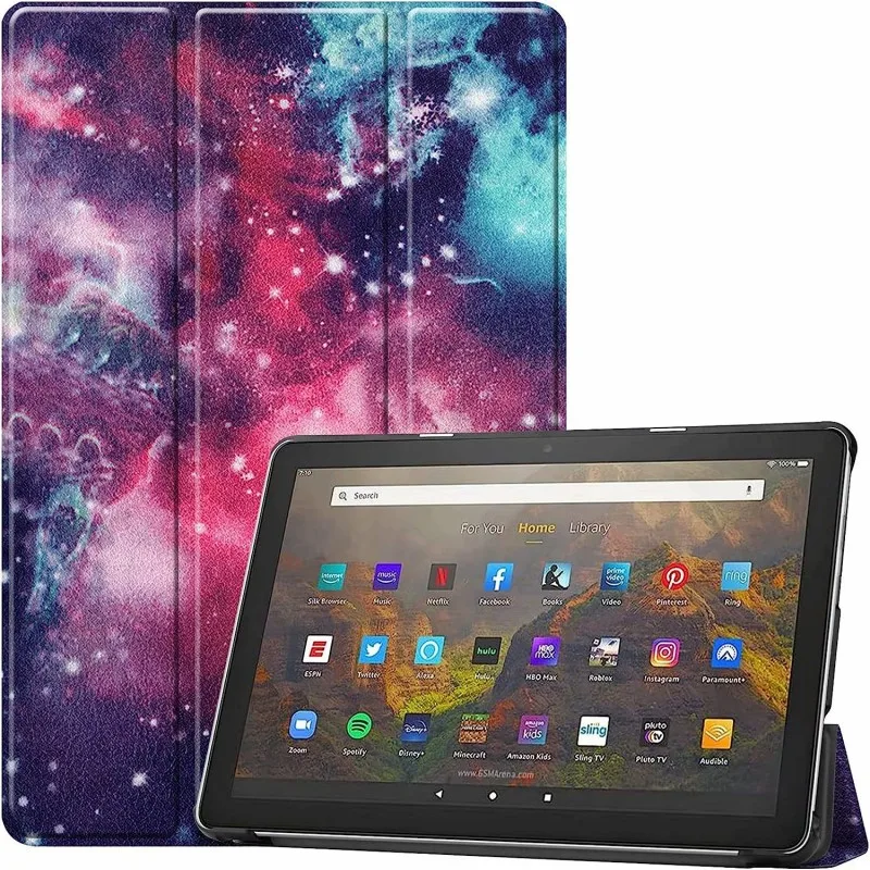 For-Amazon-Fire-Max-11-2023-Case-Cute-Cat-Flower-Painted-Flip-Fold ...