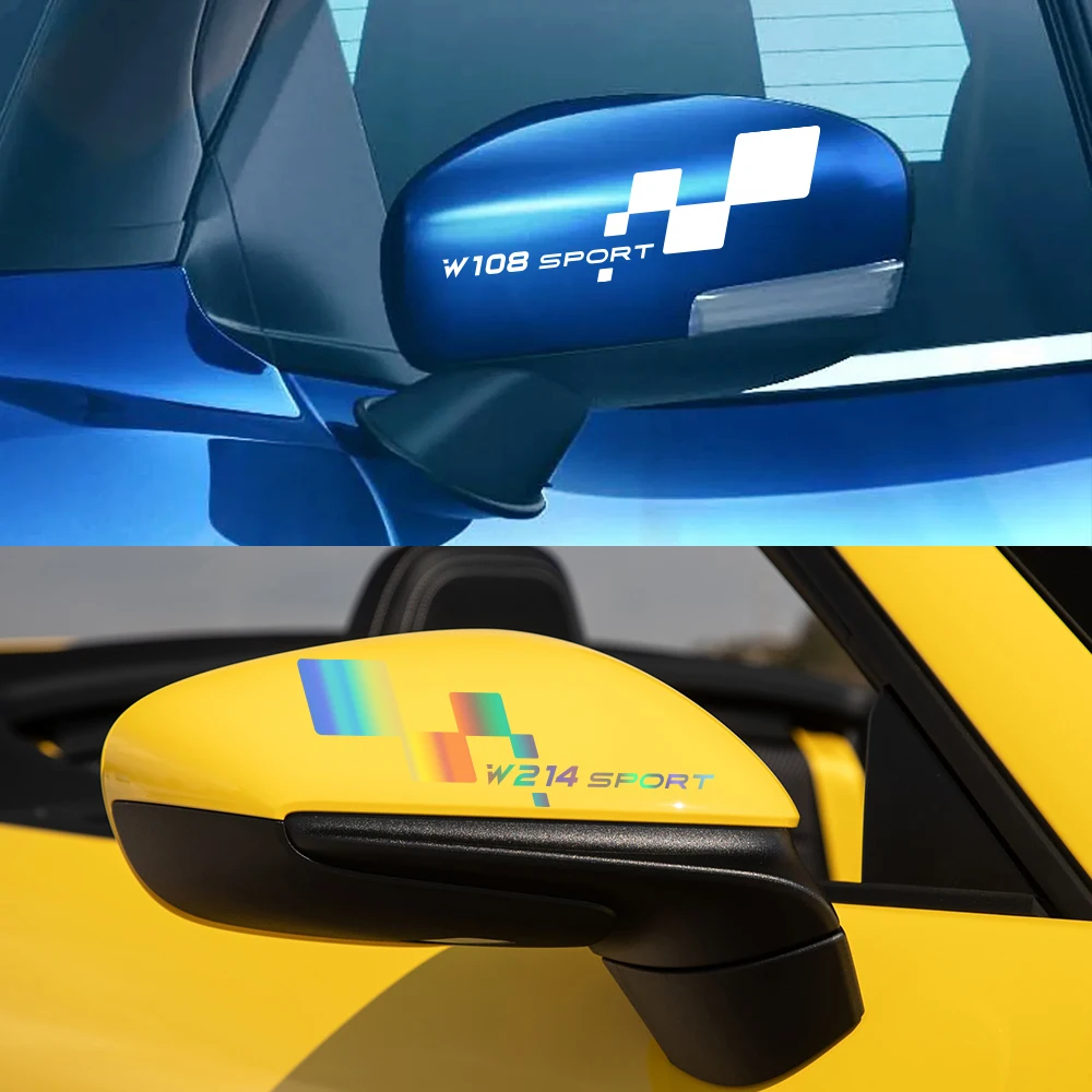 Car Reflective Stickers Rearview Mirror Vinyl Accessories For Mercedes ...