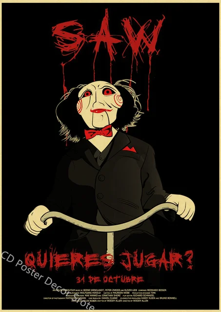 Horror Movie Saw Poster Film Retro Kraft Paper Posters DIY Vintage Home ...