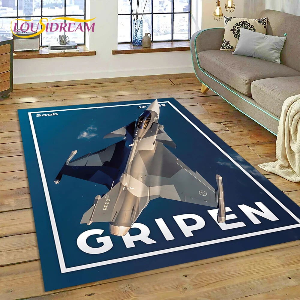 3D-Air-Force-Jet-Fighter-Spitfire-Aircraft-Carpet-Rug-for-Home-Living ...
