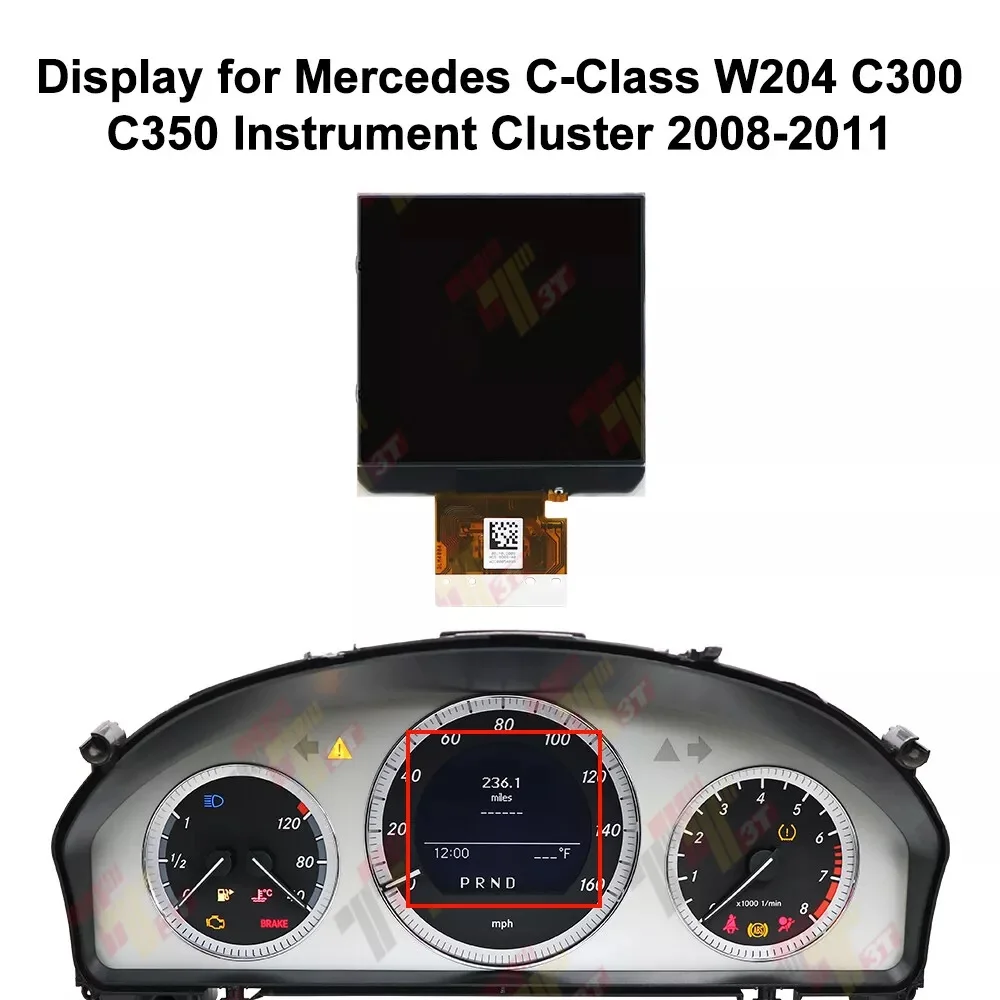 Monochrome Dashboard Speedometer LCD Display Screen for Mercedes Benz ...