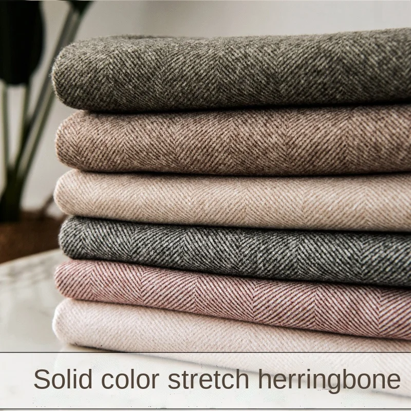 Herringbone Wool Fabric | Thick Coat Wool Fabrics | Wool Polyester ...