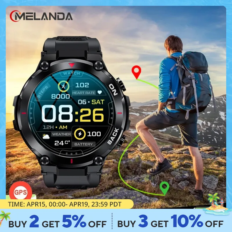 MELANDA-Smartwatch-esportivo-prova-d-gua-para-homens-ao-ar-livre ...