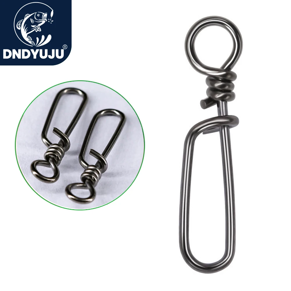 DNDYUJU-50-200pcs-Stainless-Steel-Squid-Fishing-Connector-Snap-Fishing ...