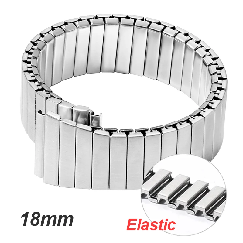 18mm-Elastic-Metal-Watchband-Stainless-Steel-Stretch-Expansion-Band ...