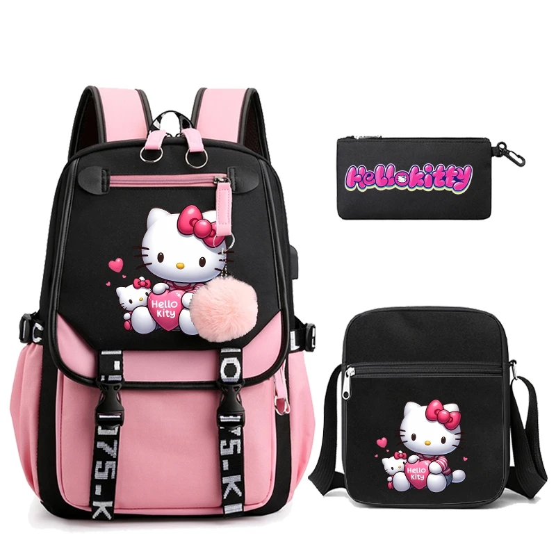 Mochila-de-Hello-Kitty-para-mujer-bolso-de-hombro-para-estudiante-ni-a ...