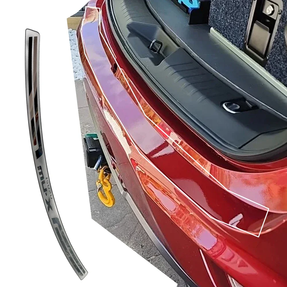 Stainless Steel Door Sill Scuff Plate Trunk Trim Rear Bumper Protector ...