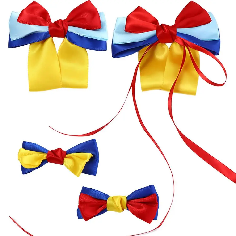 New-Cute-Princess-Streamer-Bow-Hair-Clip-Online-Red-Hair-Card-Back-Head ...