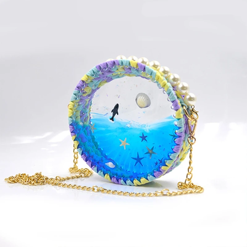 DIY-Handmade-Bag-Craft-Clutch-Bag-Resin-Molds-Round-Shape-Bag-Making ...
