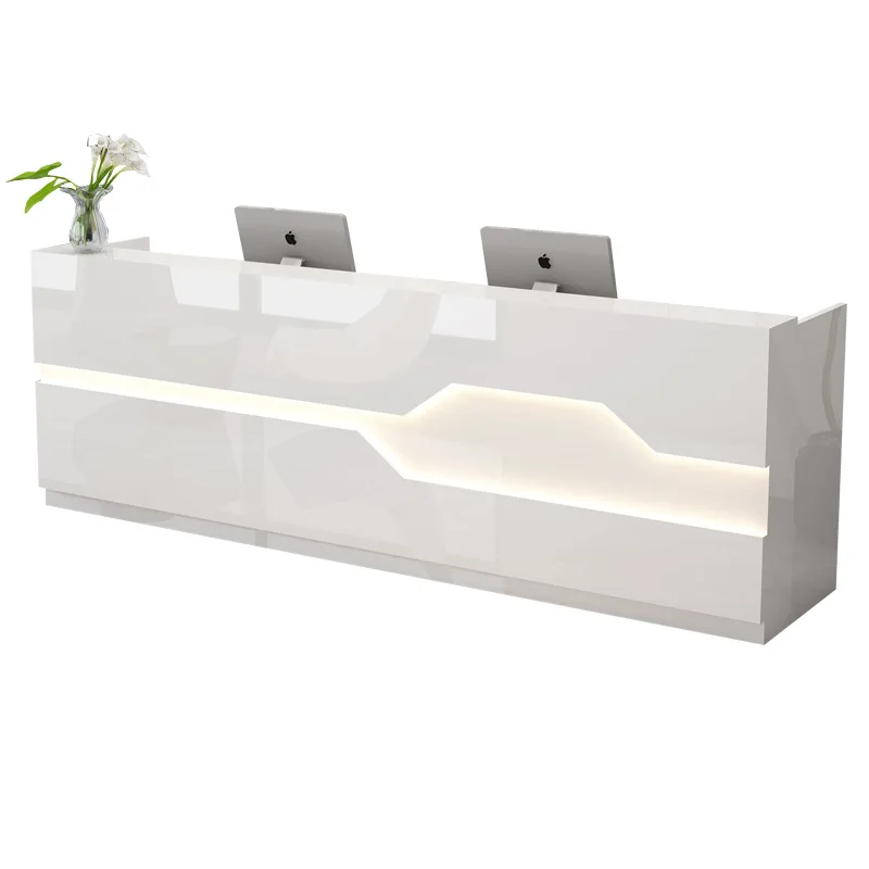 Simple Office Reception Table – Small Counter for Beauty Salon ...