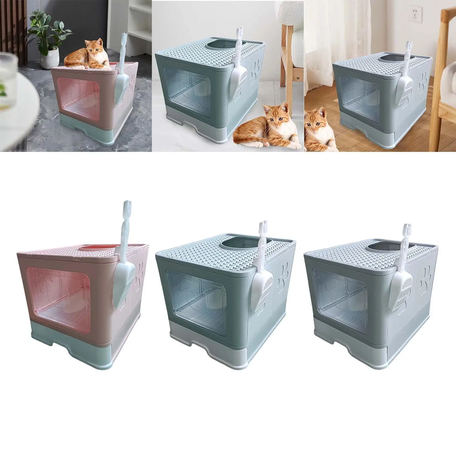 Hooded-Litter-Box-Enclosed-Litter-Box-With-Detachable-Portable-Front ...
