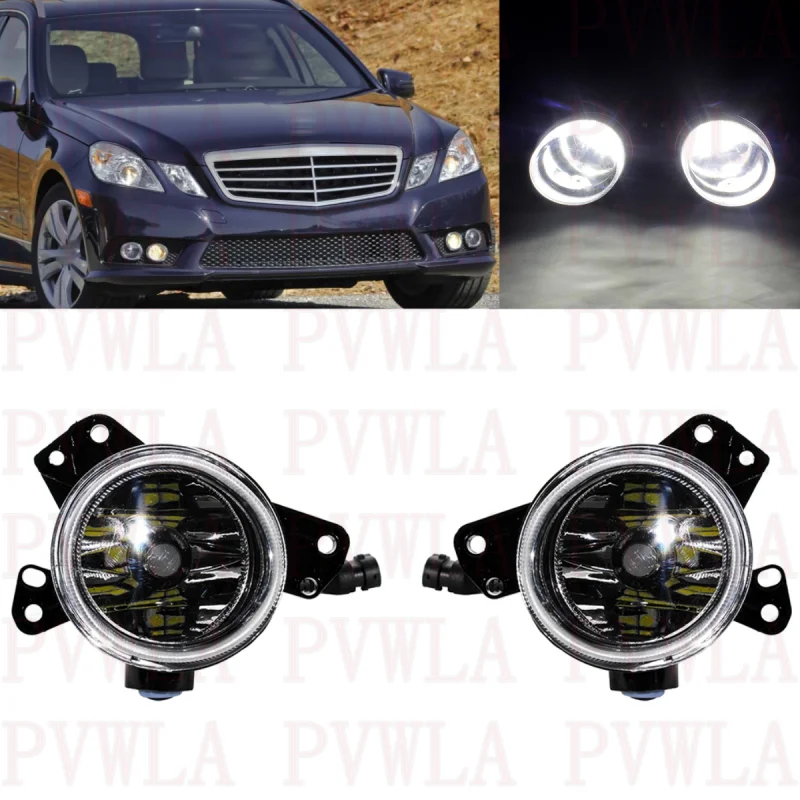 Pair-Car-Front-LED-Fog-Light-Lamp-A2128200956-A2128201056-For-Benz-W212 ...