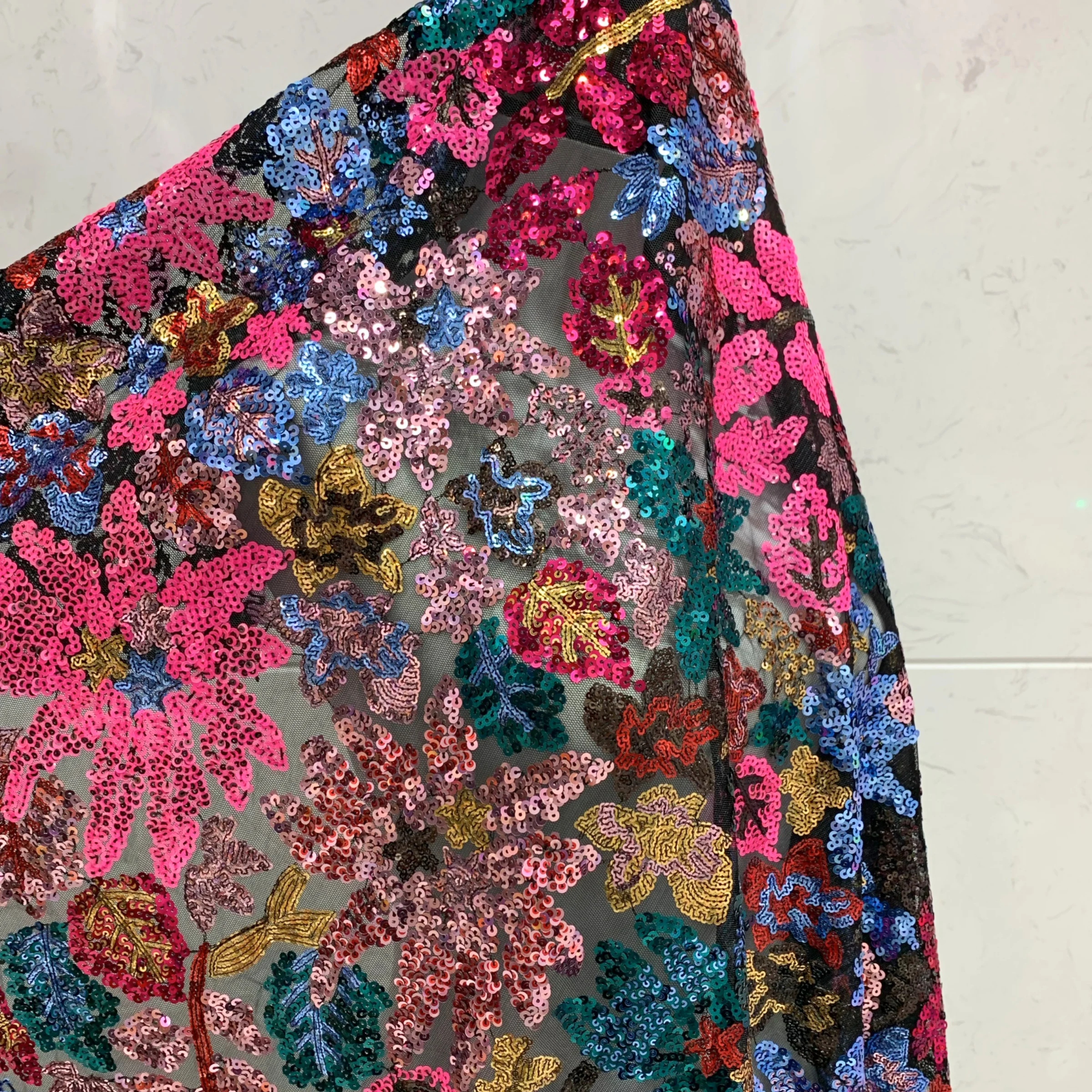 Sequin-fabric-materials-for-wedding-dresses-and-party-dresses-Floral ...