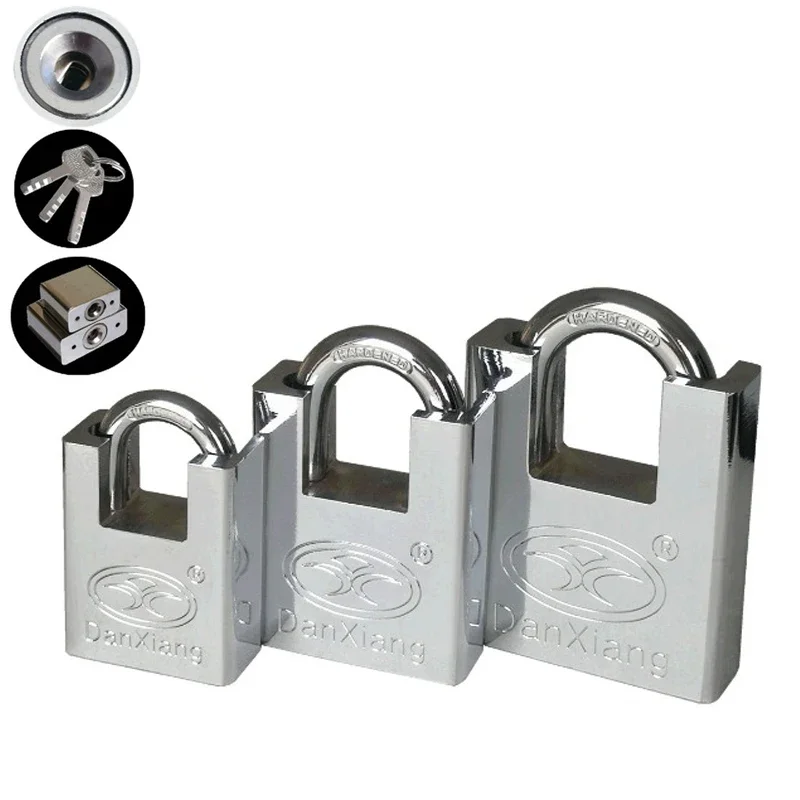 30/40/60MM Stainless Steel Heavy Duty Key Lock Security Padlock Outdoor ...