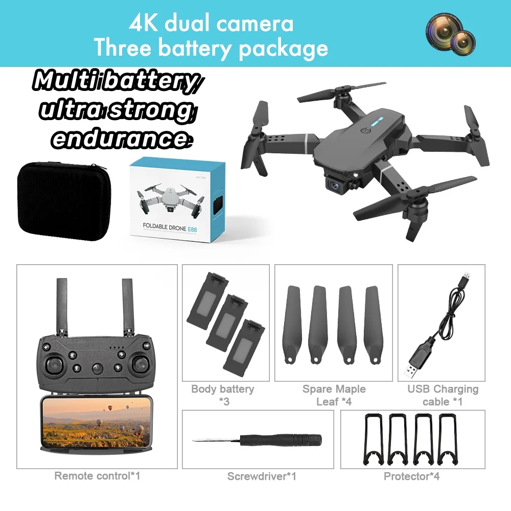 Super-strong-multi-battery-endurance-E88-professional-drone-with-a ...