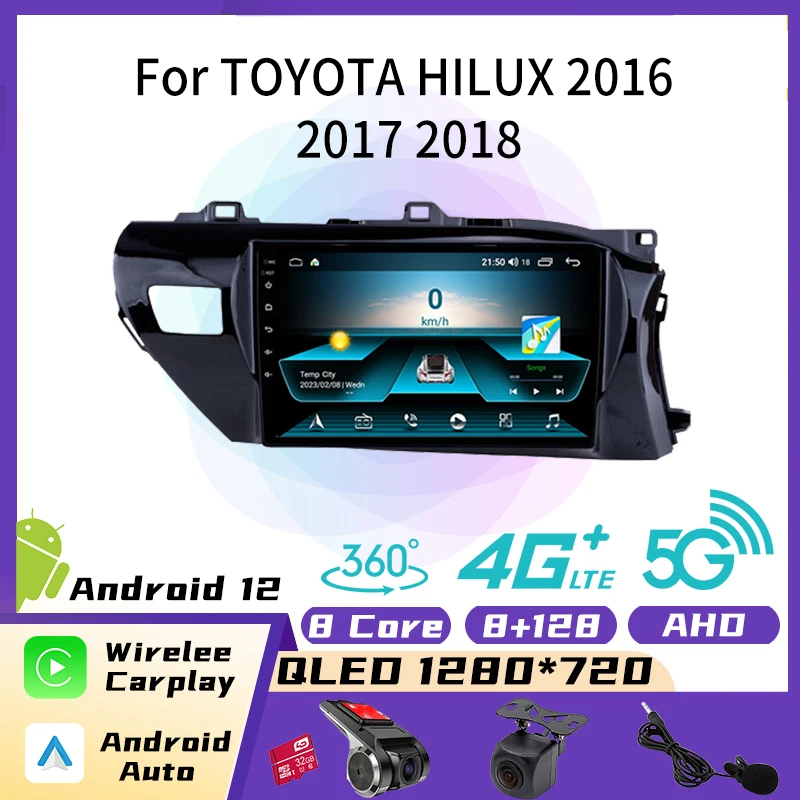 Android-Car-Stereo-para-Toyota-Hilux-2016-2017-2018-10-1-Navega-o-GPS ...