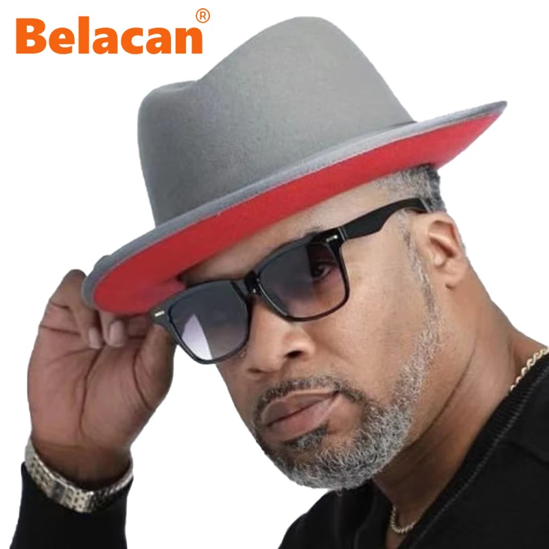 Sombrero de fieltro de lana de ala ancha para hombre y mujer, gorros ...