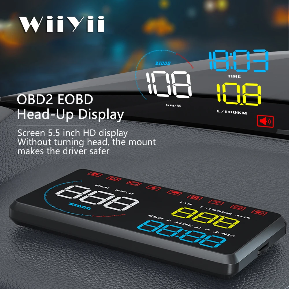 WYING-A9-OBD2-Multi-function-Meters-Display-HUD-Screen-for-Car-Vehicle ...
