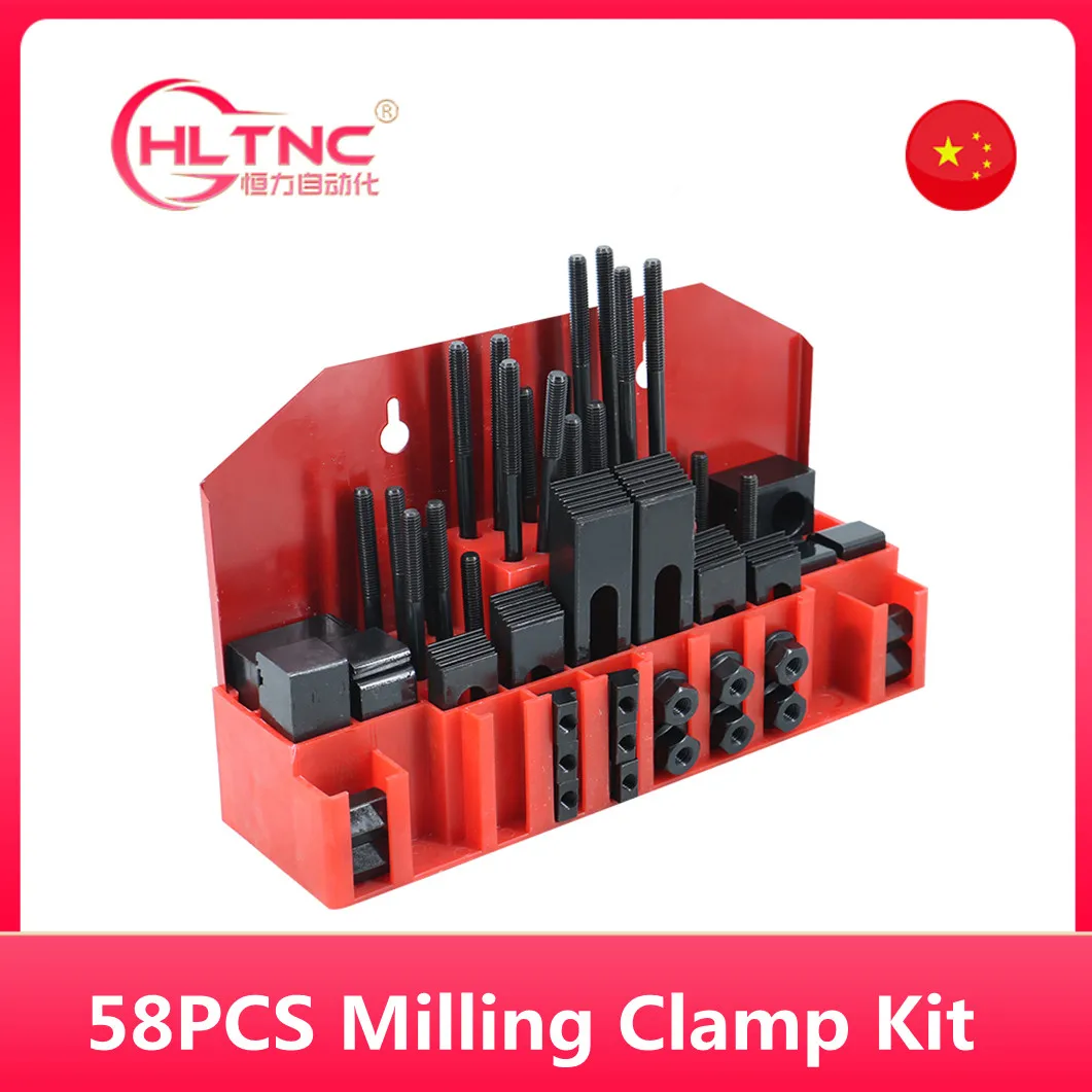 Hardening quality milling machine clamping set M8 58pcs mill clamp kit ...