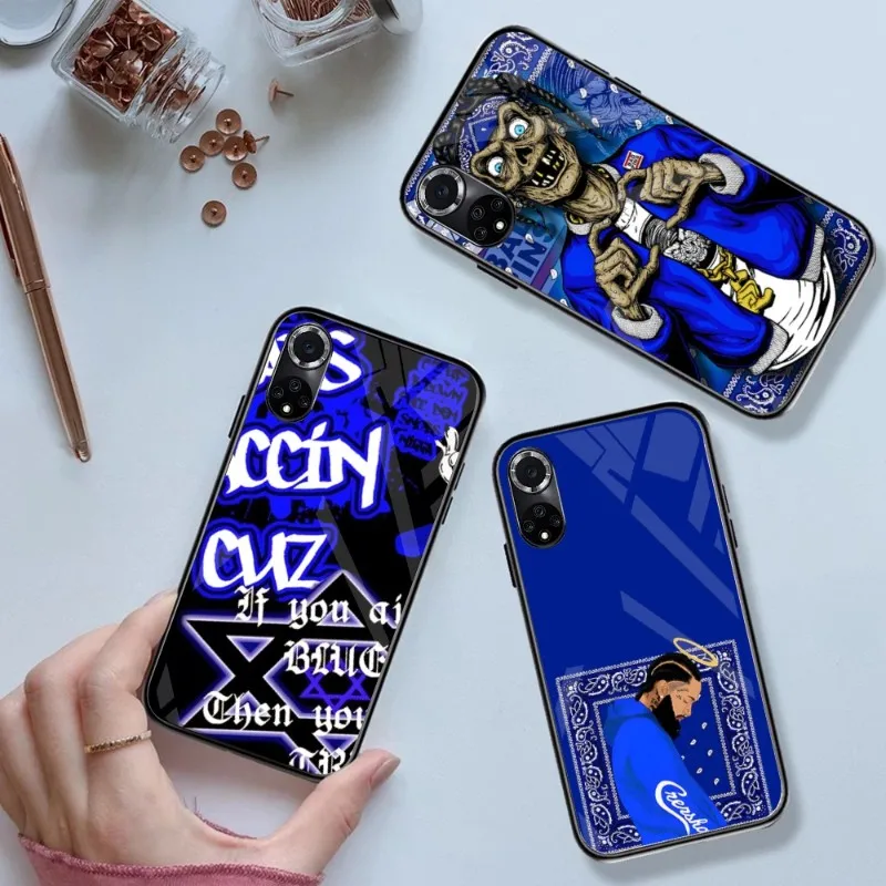 Bloodz-Cripz-Gang-Bandana-Pattern-Phone-Case-Glass-For-Huawei-Mate-60-P ...
