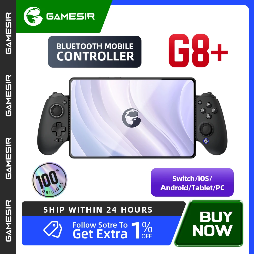 Gamesir-G8-Plus-Galileo-Bluetooth-Mobile-Gaming-Controller-with-Hall ...