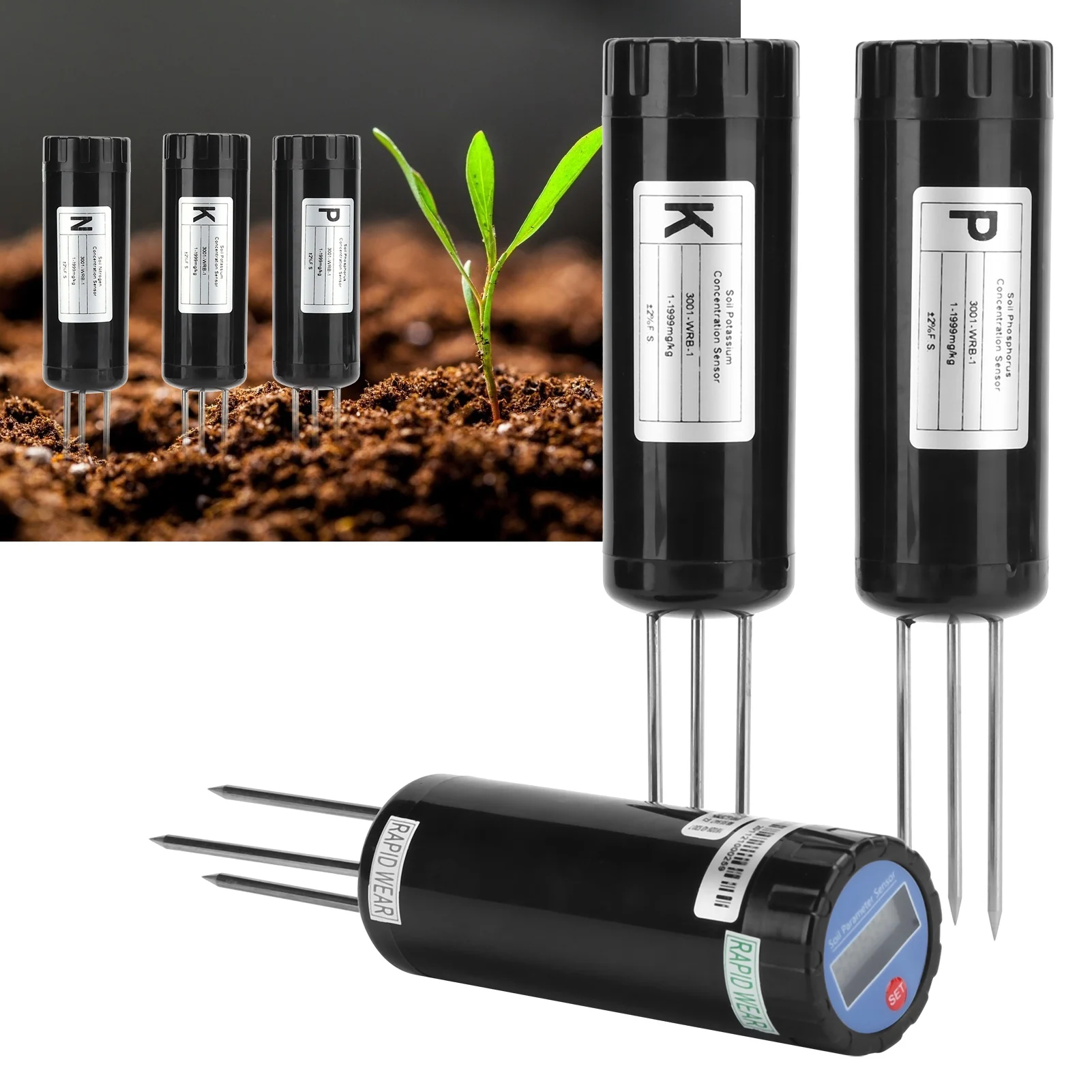 Soil-Tester-Nutrient-Intelligent-Fertilizer-Detector-Meter-NPK-Sensor ...