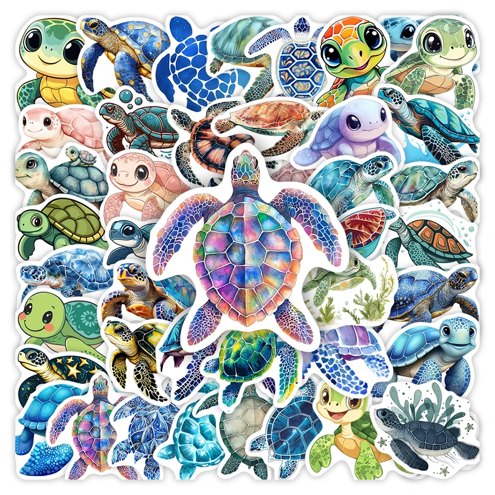 Aesthetic Turtle Stickers Lovely Kid DIY Toys Gift Decorative Decal for ...