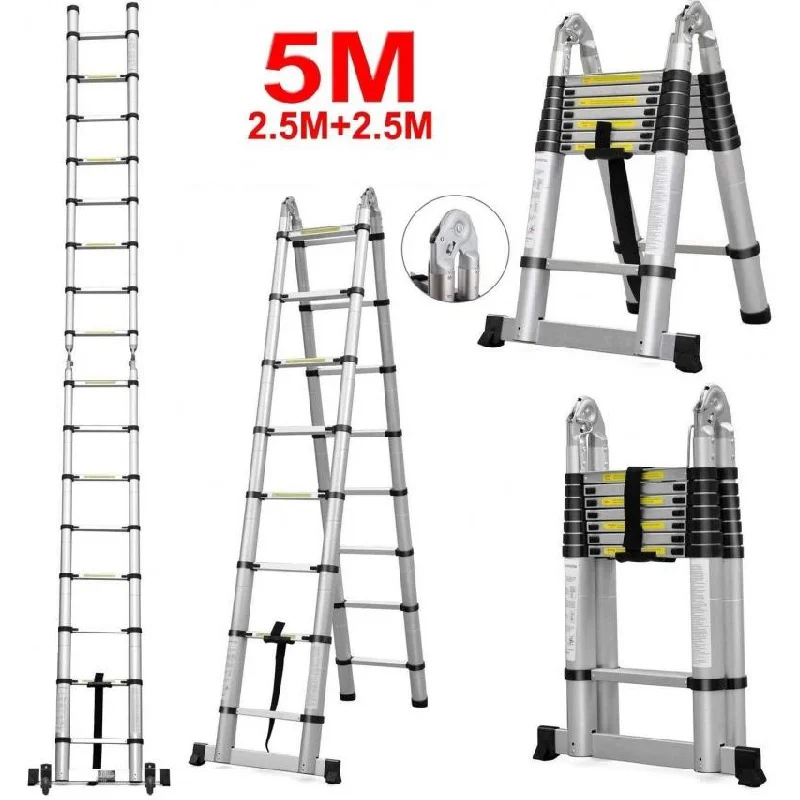 Escalera-plegable-de-aluminio-telesc-pica-estable-escal-n-recto ...