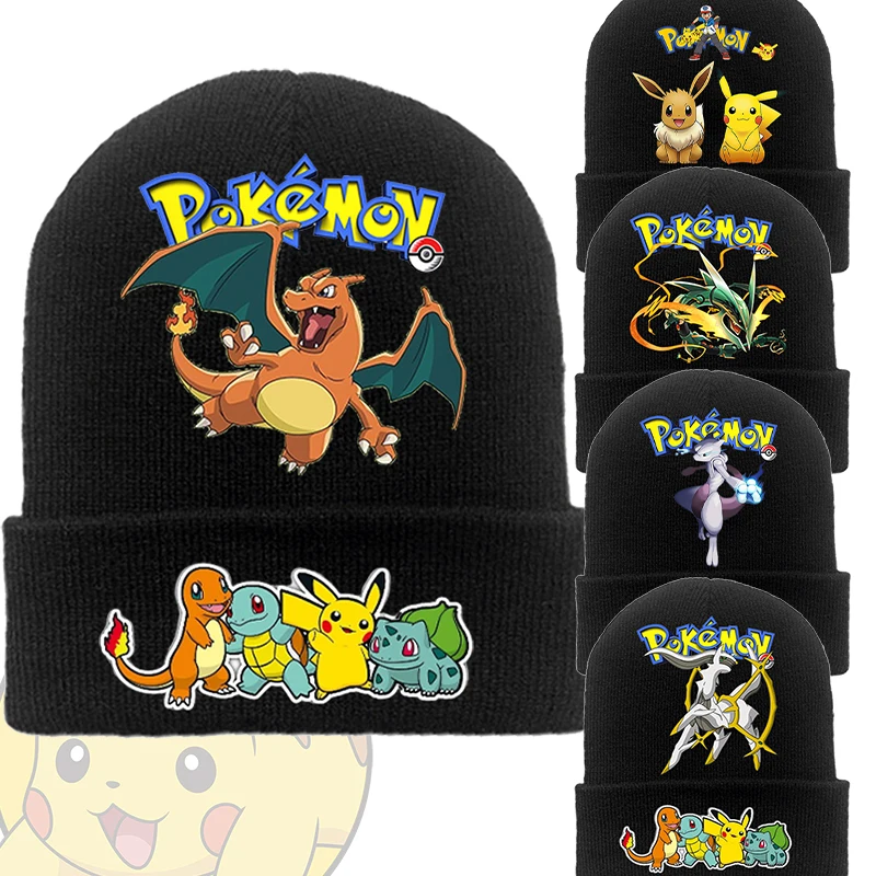 Pokemon-Child-Knitted-Hat-Game-Cartoon-Print-Boys-Girl-Unisex-Men-Adult ...