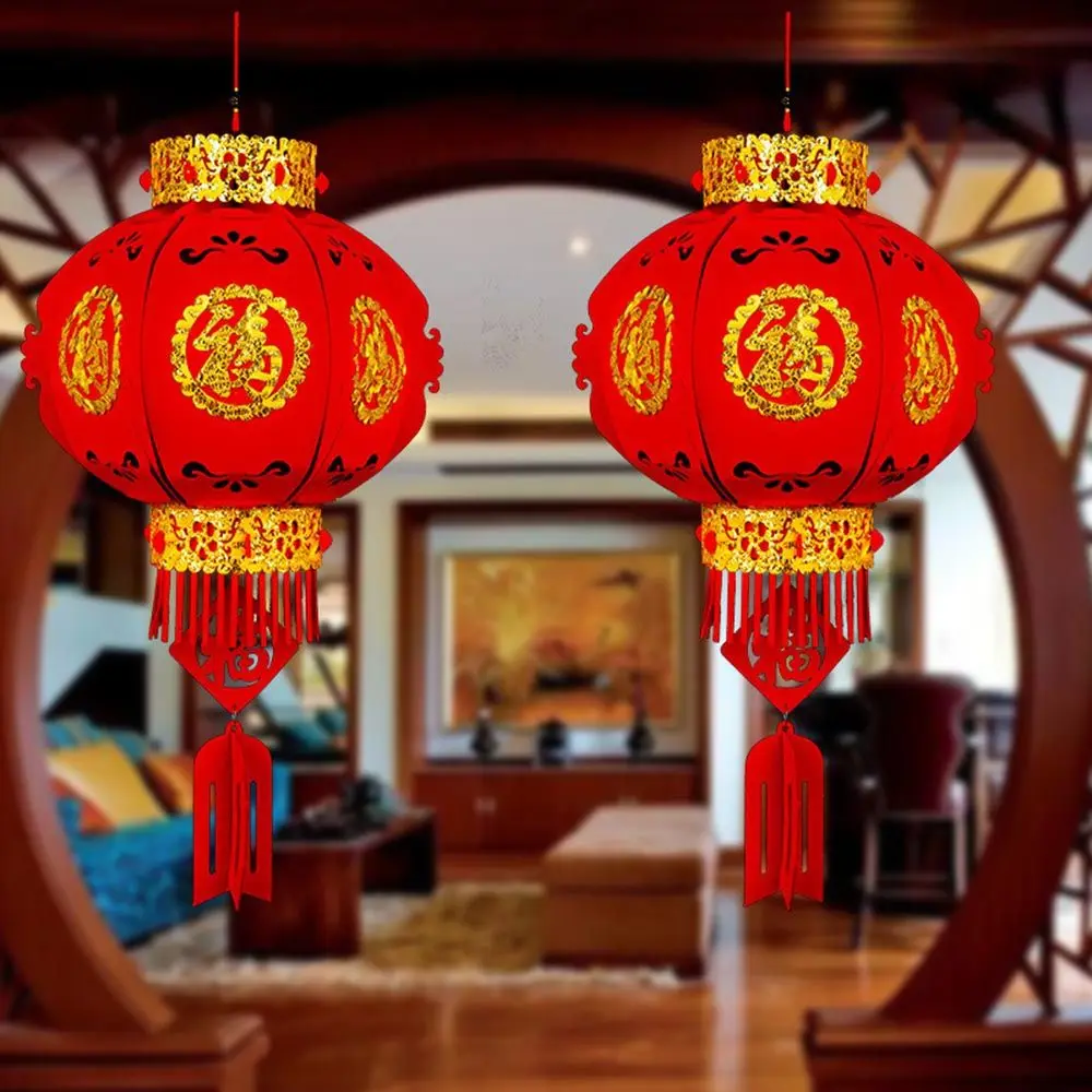 2024-Chinese-New-Year-DIY-Red-Lantern-Waterproof-Golden-Fu-Character ...