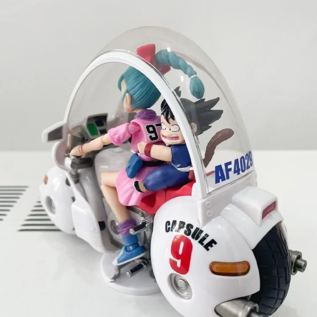 14cm Dragon Ball Motorcycle Girl Bulma Wukong Capsule Locomotive Number ...