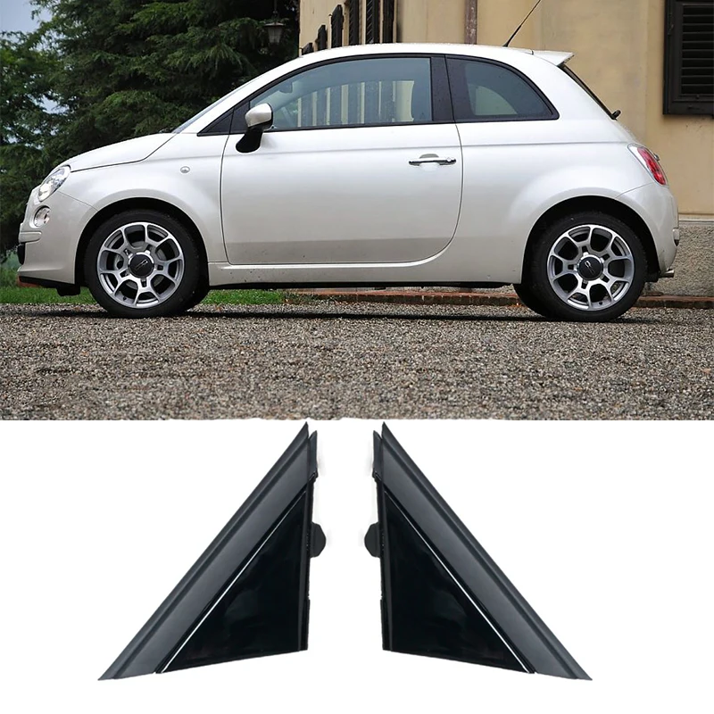 For FIAT 500 2012-2019 Molding Door Mirror Triangle plate Cover Flag ...