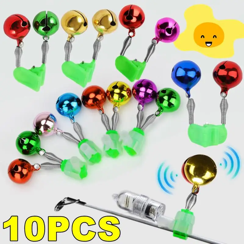 New-10-1PC-Color-Fishing-Rod-Double-Bell-Fishing-Bite-Alarms-ABS ...