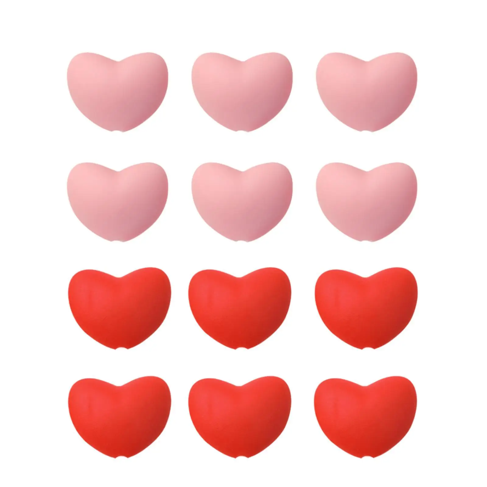 6x Knitting Needle Stoppers Heart Shaped 3 mm Hole Silicone Anti-skid ...