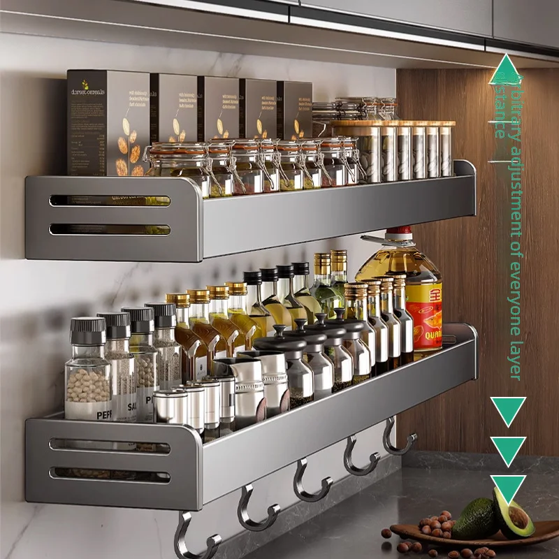 Multi-functional-Gun-Grey-Kitchen-Storage-Rack-Wall-mounted-Knife ...