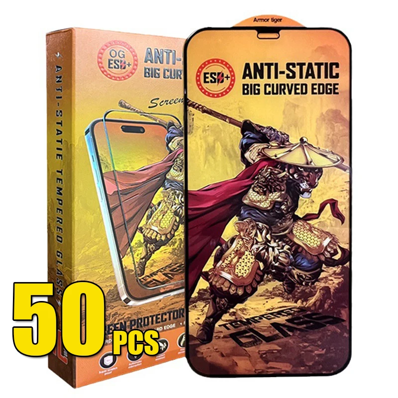 50pcs-Armor-ESD-Tempered-Glass-HD-Screen-Protector-Anti-Static-Film-For ...