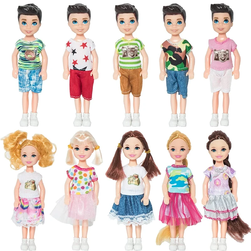 5 Inch Mini Kelly Doll Accessories Fashion Chelsea Doll Clothes Party ...