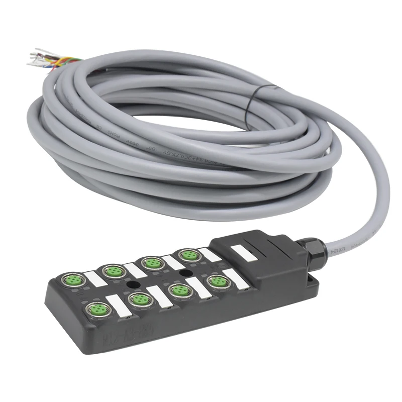 M12-junction-box-5-pin-female-distribution-boxes-Panel-mount-waterproof ...