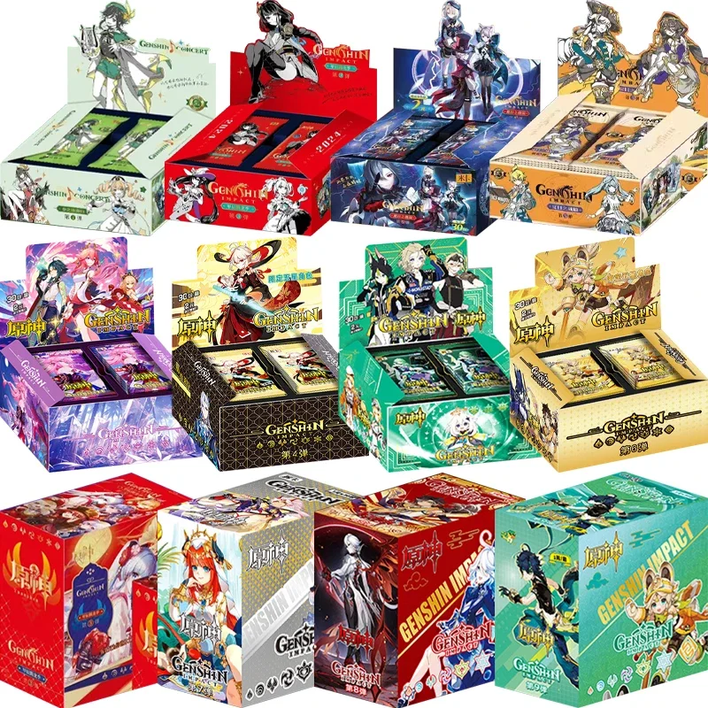 Juego Genshin-tarjeta de impacto de Anime TCG, paquete de colección ...
