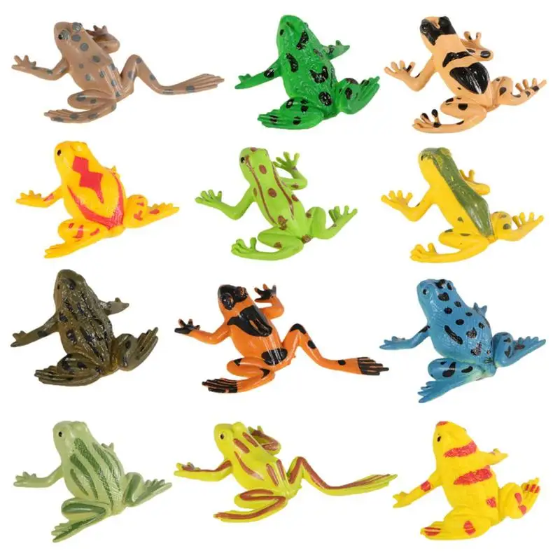 Plastics-Frogs-Toy-Mini-12Pcs-Frog-Toy-With-Clear-Textures-Frogs-Toy ...